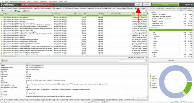 How To Analyse Link Position - Screaming Frog