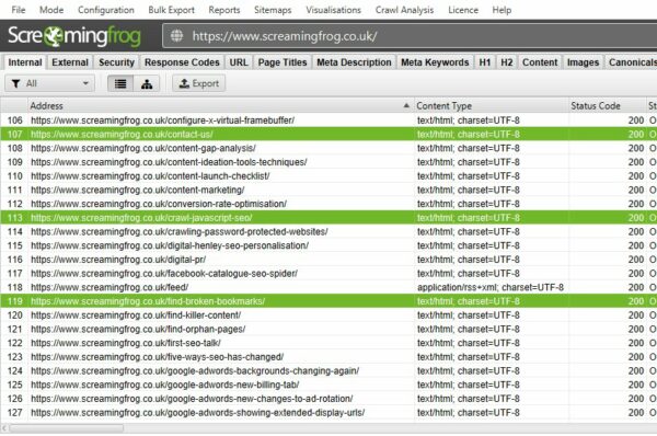 How To Analyse Link Position - Screaming Frog