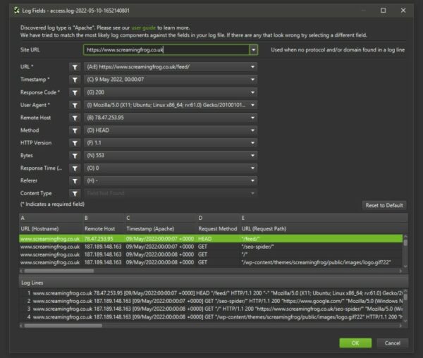 Screaming Frog Log File Analyser Update – Version 5.0 - Screaming Frog