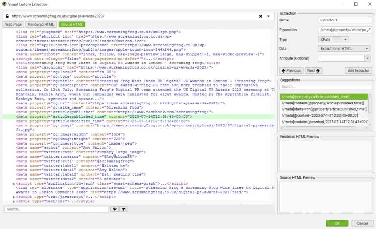 Web Scraper Tool - Screaming Frog